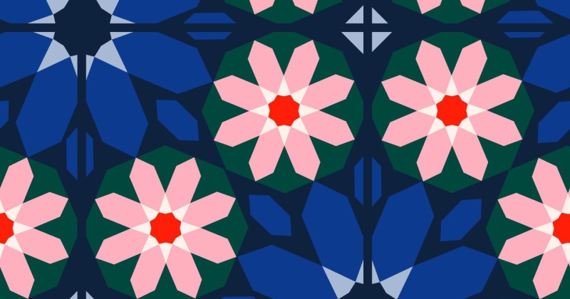 Moroccan flower - Seamless pattern vector Royalty-Free French Design