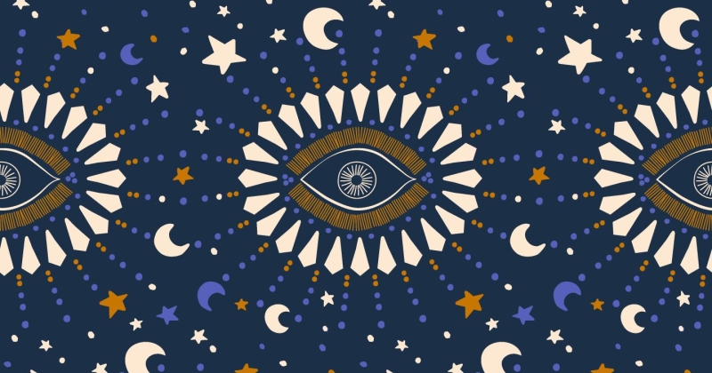 Ex-voto Eye - Seamless pattern vector Royalty-Free French Design