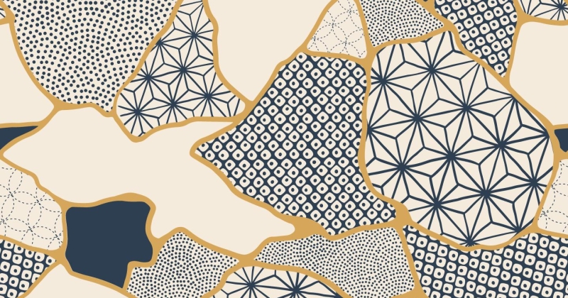 Kintsugi - Seamless pattern vector Royalty-Free French Design